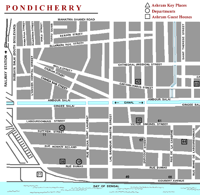 Pondicherry Map - lower left corner of Overview